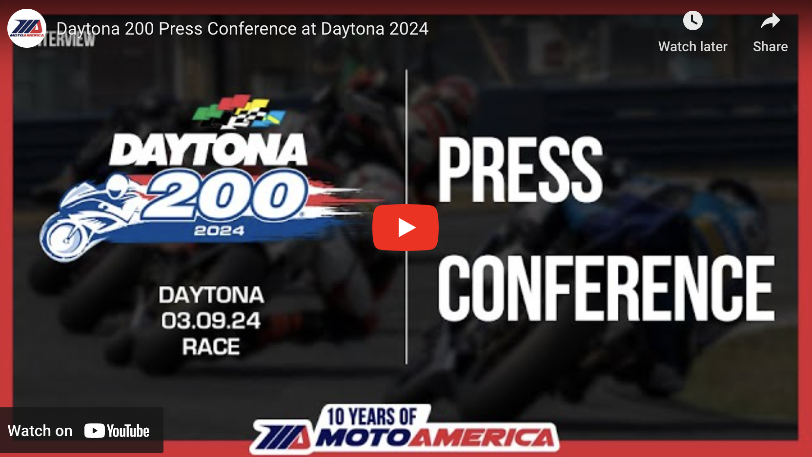 Video: The Daytona 200 Press Conference From Daytona International ...